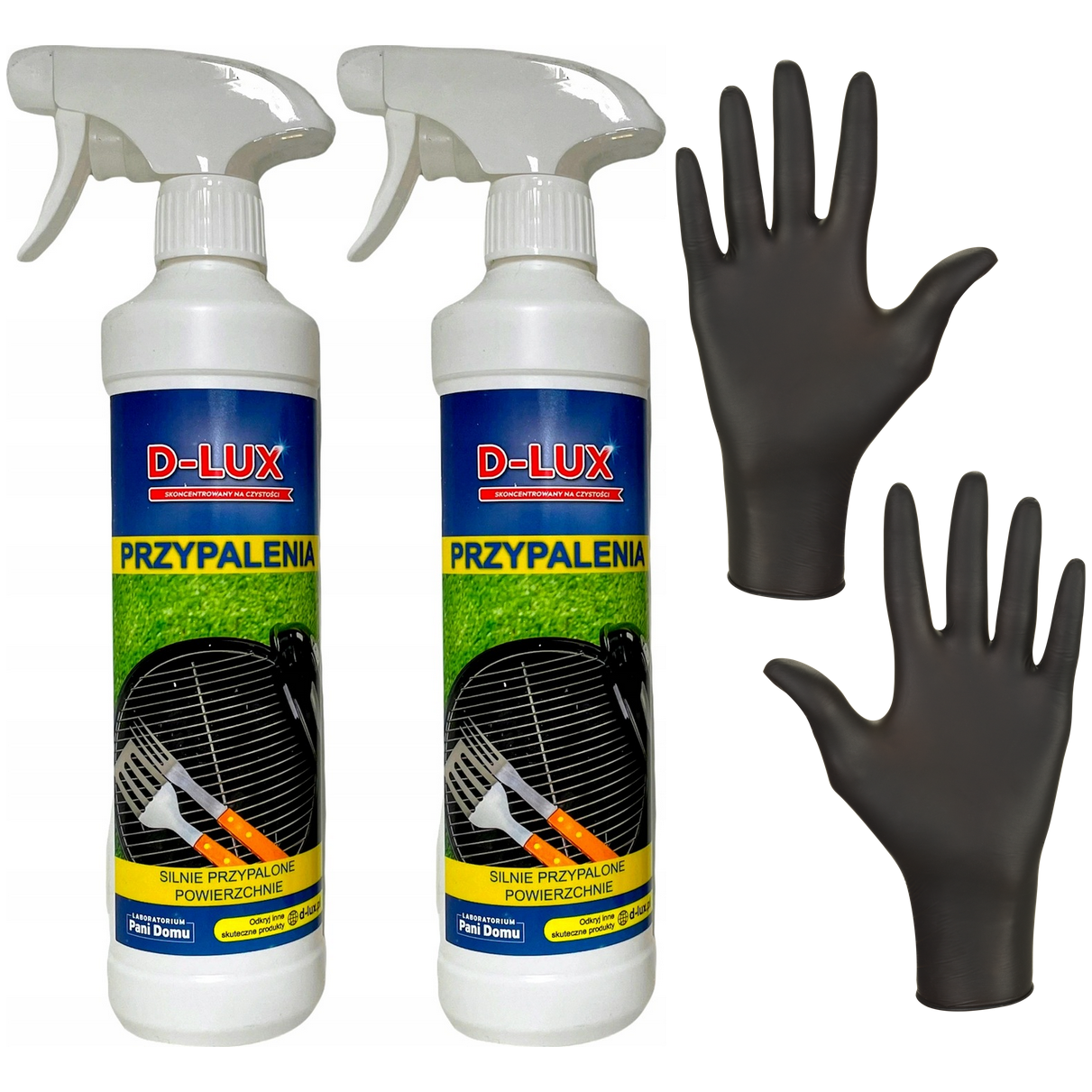 Płyn na przypalenia D-LUX grill kominek kuchnia Spray 2 x 500ml 1L ...