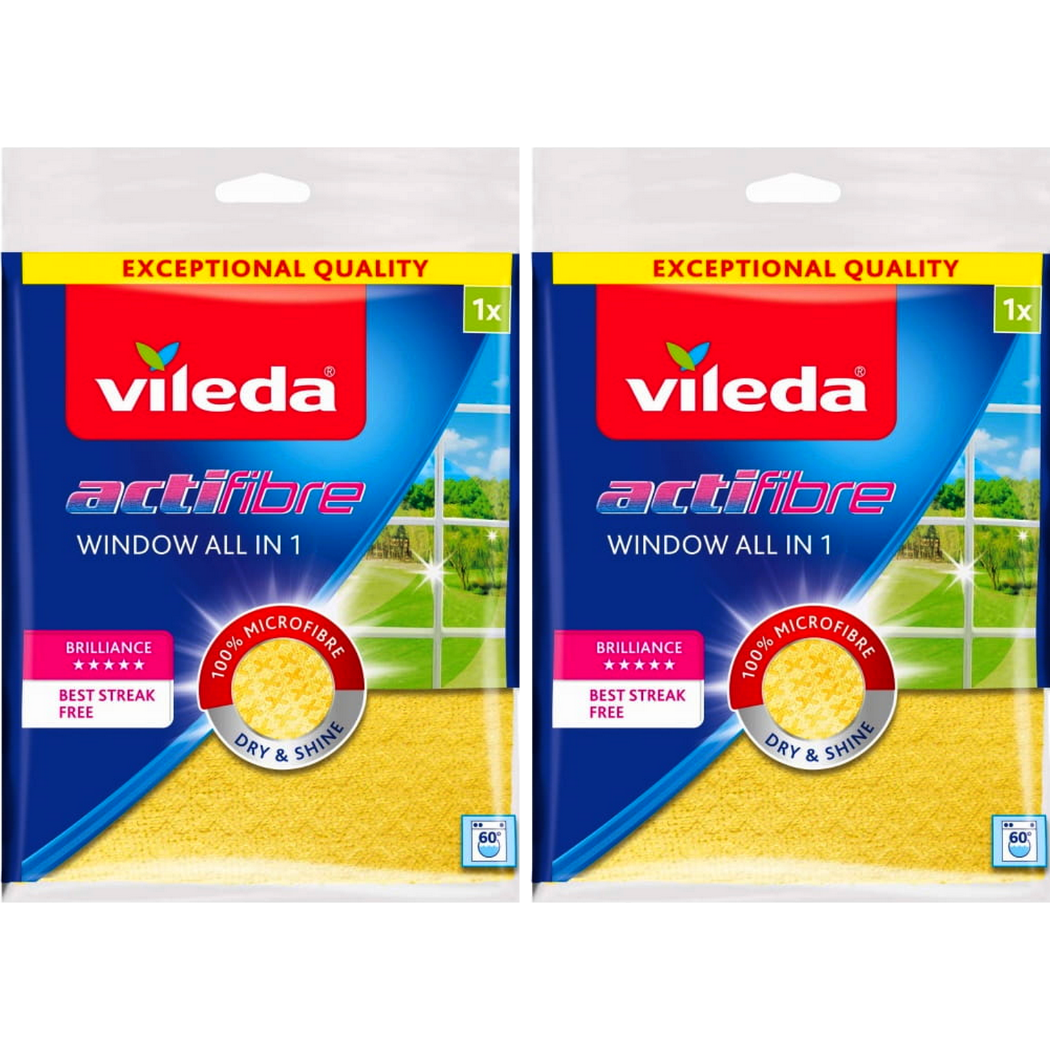 Ściereczka do szyb VILEDA Actifibre mikrofibra żółta 2x Kpl Opinie ...